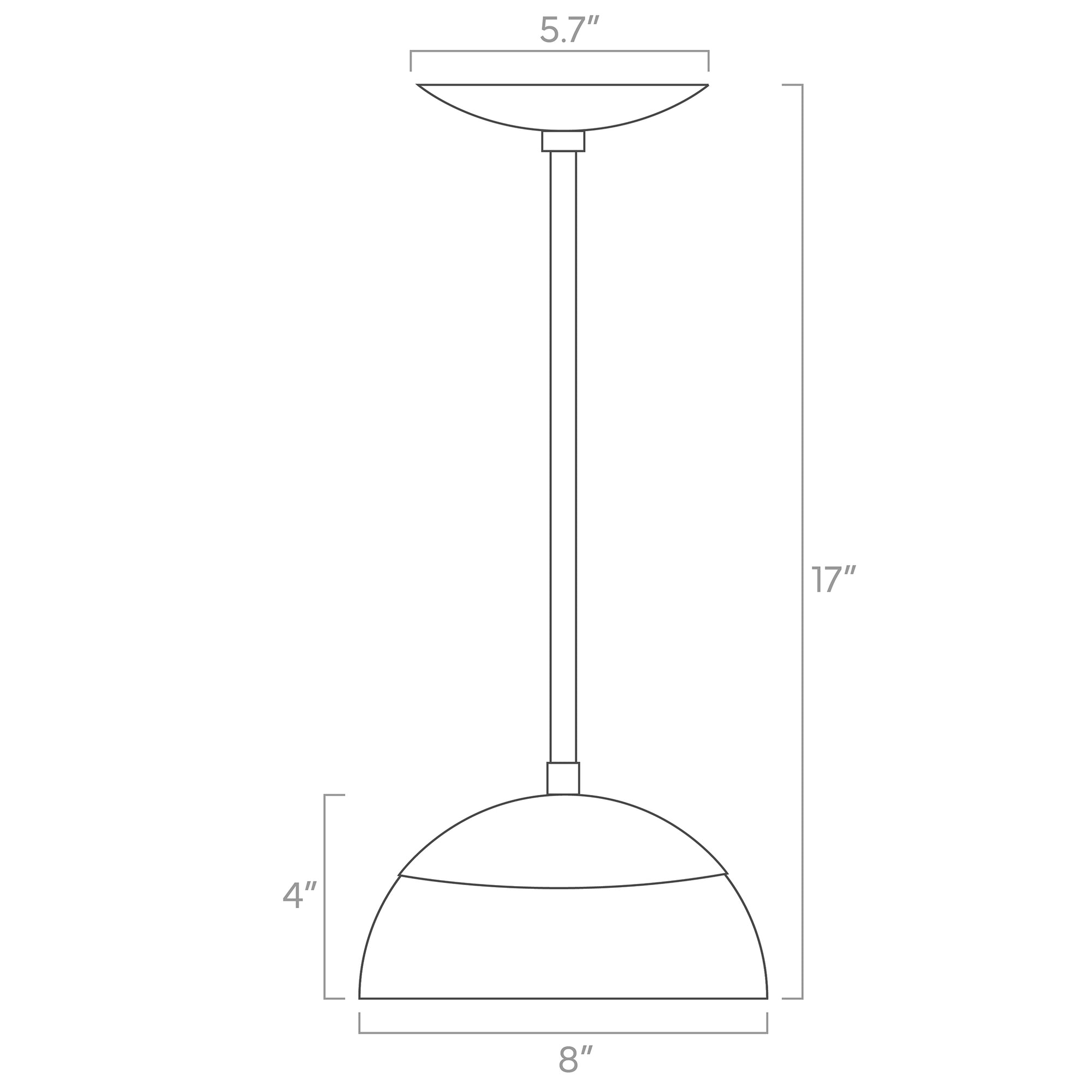 Color Cadbury Dome Pendant 8"
