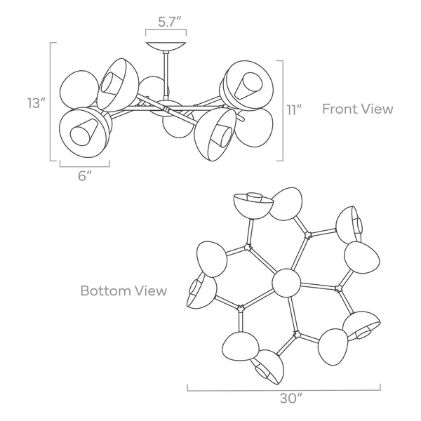Color Alegria Flush Mount - Geometric Light Fixture