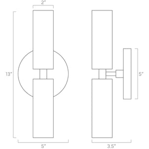 Color Ruler Sconce - Bathroom Vanity Lighting