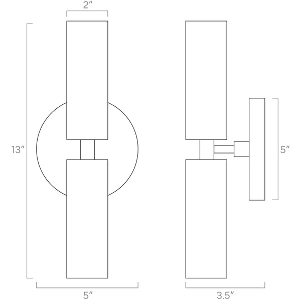 Color Ruler Sconce - Bathroom Vanity Lighting